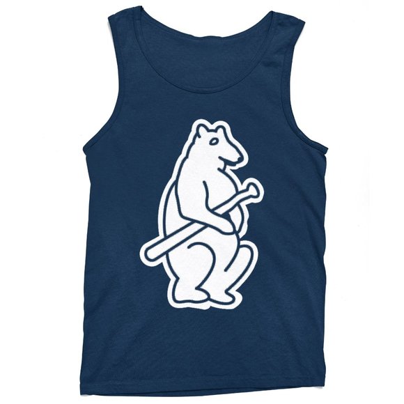 Team Fans | Shirts | New Chicago Cubs 914 Retro Bat Bear Logo Tank Top ...